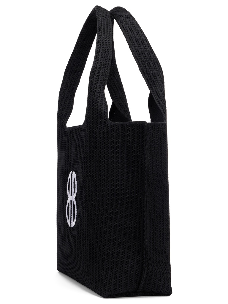 Sutton City Tote - Black Stripe Monogram - Large – Bill Blass